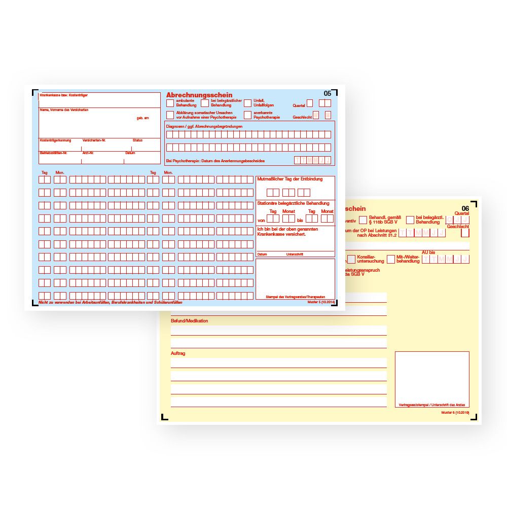 Muster 5/6 - Abrechnungs-/ ÜberweisungsscheinMuster