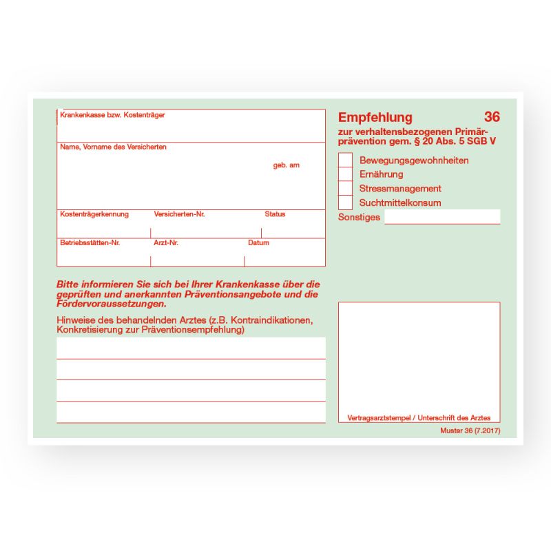 Muster 10 - Überweisung/Abrechnung Labor